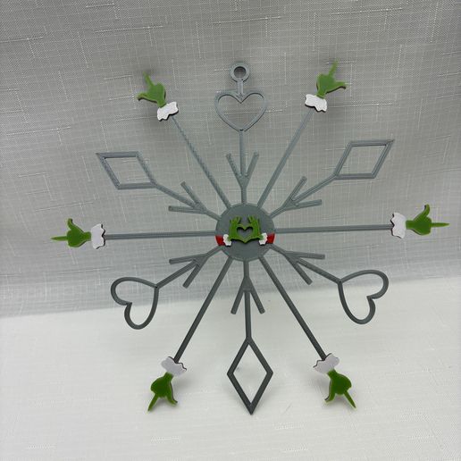 STL file Grinch Snowflake Decoration #CHRISTMASXCULTS ️ ・3D printing ...