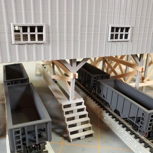👽 N Scale Coal Tipple・ STL File for ・Cults