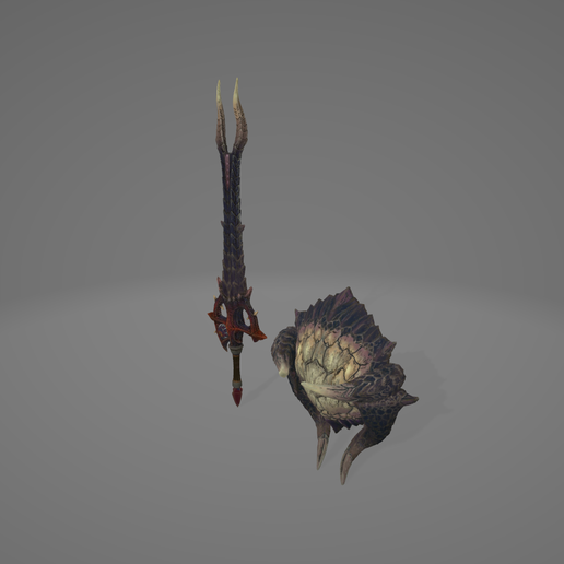 STL file MONSTER HUNTER WORLD FATALIS SWORD AND SHIELD 👹 (OBJ)・3D ...