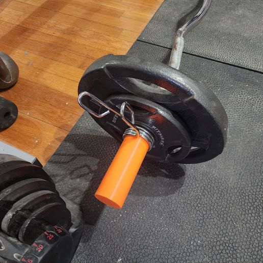 🏋️ Olymic Weight Curl Bar Adapter・Free STL File for 3D printing・Cults