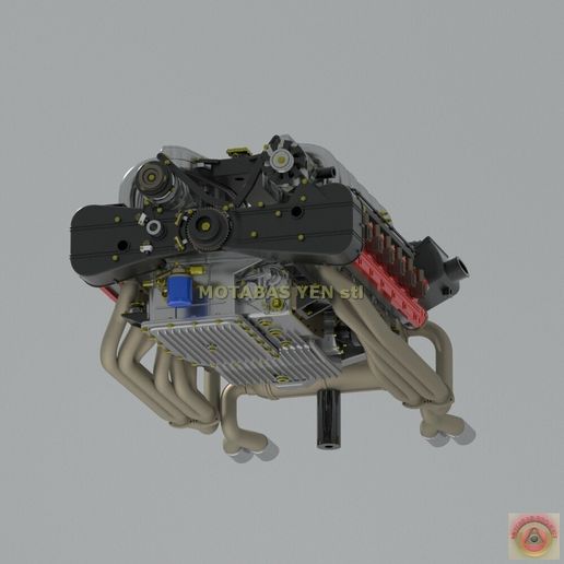 💭 FERRARI 512 TR - ENGINE・ STL File for 3D printing・Cults
