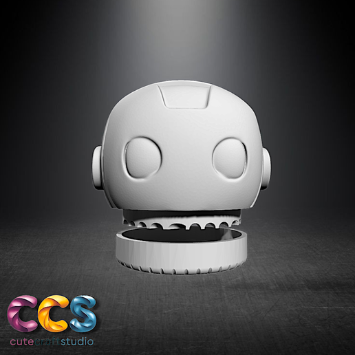 STL file Grinder Iron Man Chibi 👨 (3MF)・3D print design to download・Cults