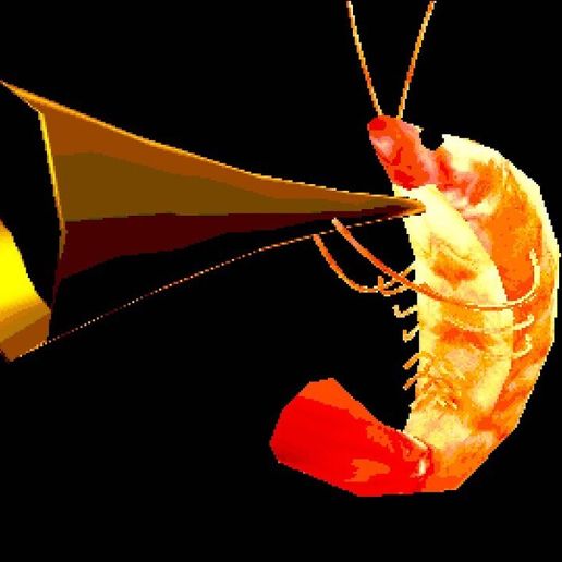 🦐 Sax Shrimp・ STL File for 3D printing・Cults
