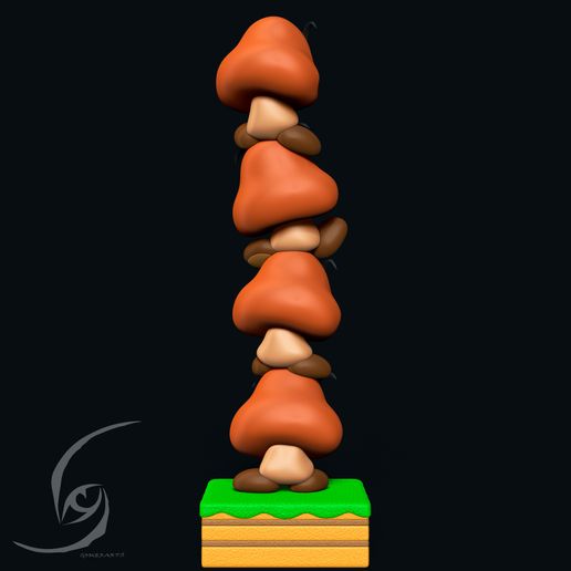 👾 Goomba Tower・ 3D File for 3D printing・Cults
