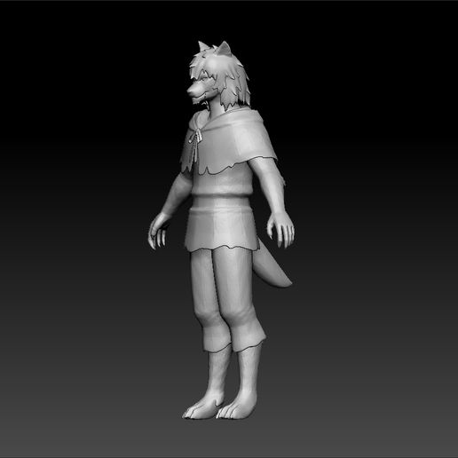 🐺 Wolf Humanoid・ OBJ File for 3D printing・Cults