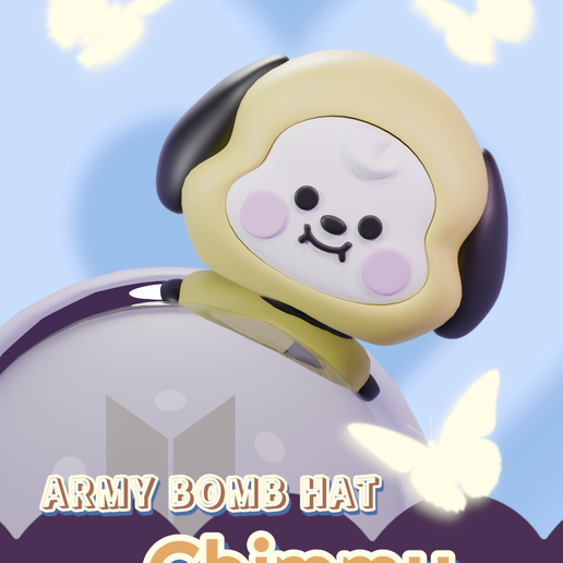 💣 Chimmy BT21 - Army Bomb Hat - Jimin BTS・ STL File for 3D printing・Cults