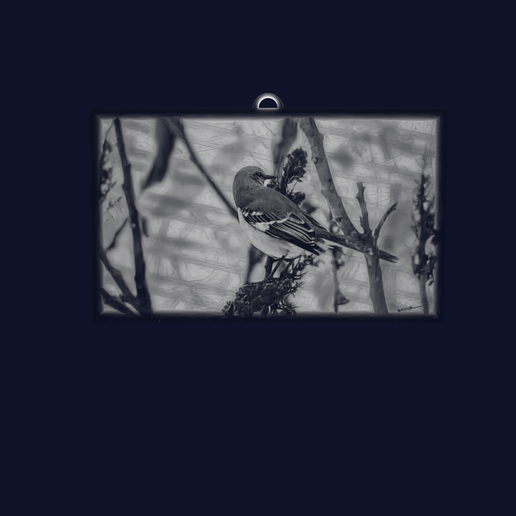 🎨 Mockingbird art lithophane・ STL File for 3D printing・Cults