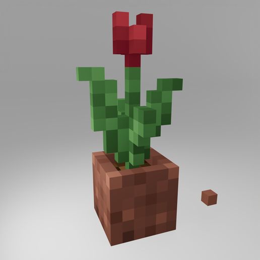 💐 Flower Pot (Tulip) - Minecraft・Fichier OBJ pour Impression 3D・Cults