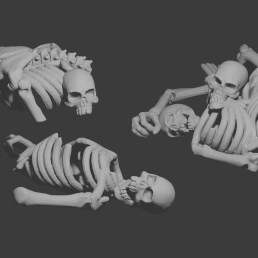 💀 Human skeleton corpses・ 3D File for 3D printing・Cults