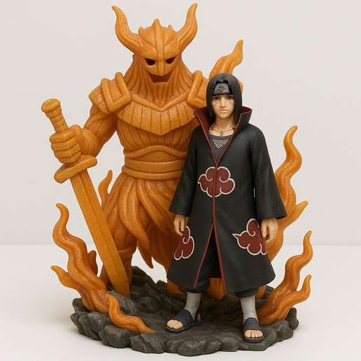 🥷 Itachi Uchiha with Susanoo・ STL File for 3D printing・Cults