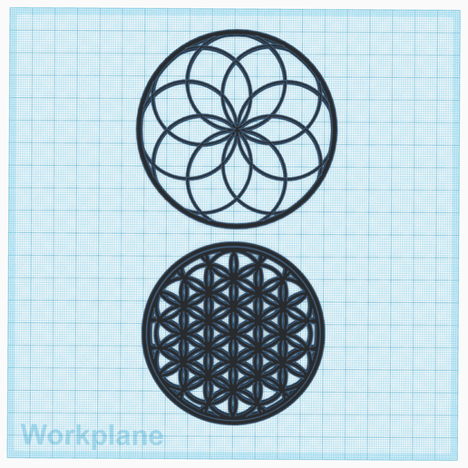 💐 Flower of Life, Seed of Life, Sacred geometry Pack of 2 symbols・ STL ...