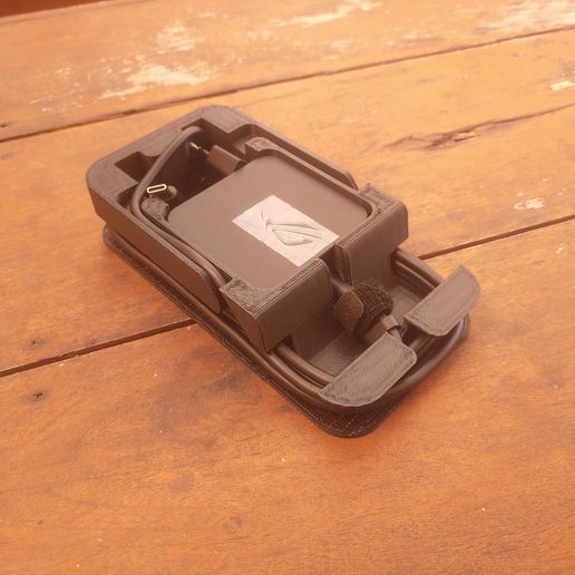 🕹️ Asus ROG Ally Charger Organizer with Stand・ STL File for ・Cults