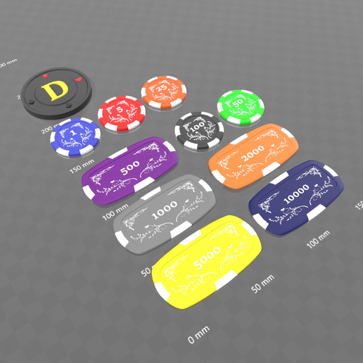🃏 Poker chips・Free STL File for ・Cults