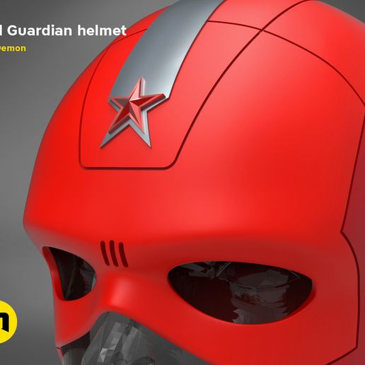 🪖 The Red Guardian helmet・ 3D File for ・Cults
