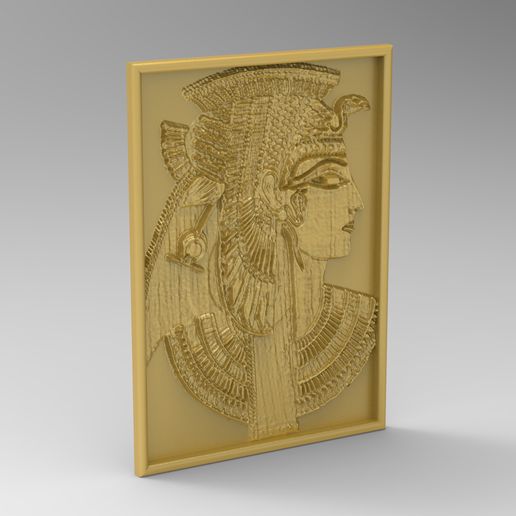 👸 Queen nitocris STL Reliefs for CNC machines・Free STL File for ・Cults