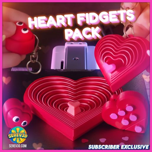 💜 Bubble Pop Heart (Heart Fidget Pack) with Keychain Versions, No ...