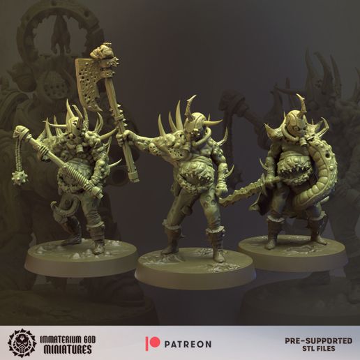 😵 Plaguewalkers set (3models)・ 3D File for 3D printing・Cults