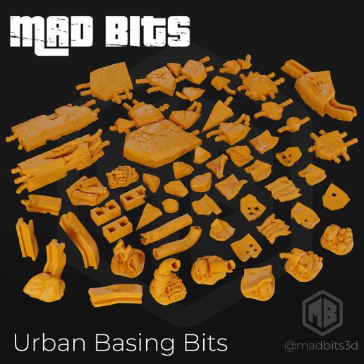 🎨 Urban Basing Bits・ 3D File for 3D printing・Cults