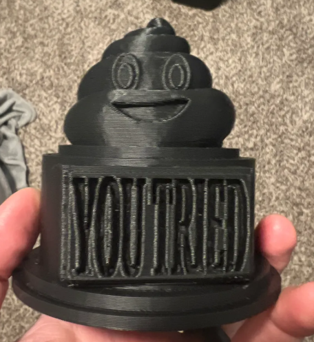 🏆 Poop Trophy・ STL File for 3D printing・Cults
