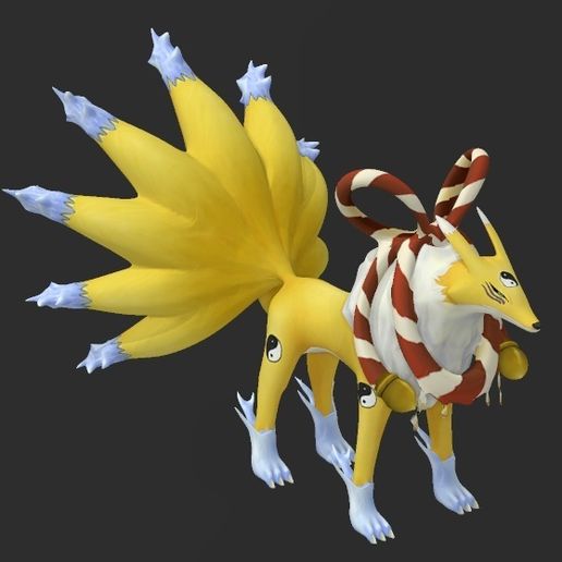 🐉 Kyubimon・ STL File for 3D printing・Cults