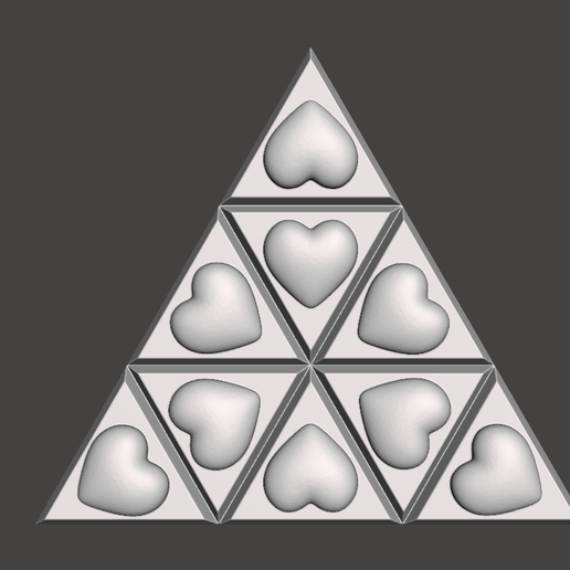 arquivo STL Chocolate Triangle Hearts 🍫 ・Modelo para baixar e imprimir ...