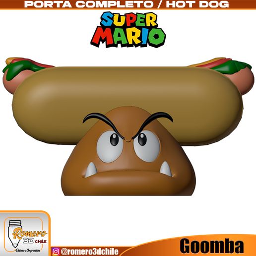 STL file New Goomba / Mario Bros Complete Holder 🆕 ・Model to download ...