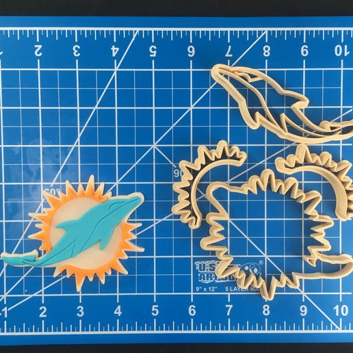 🍪 Miami Dolphins Multipiece Fondant Cookie Cutter Set Multiple Sizes ...