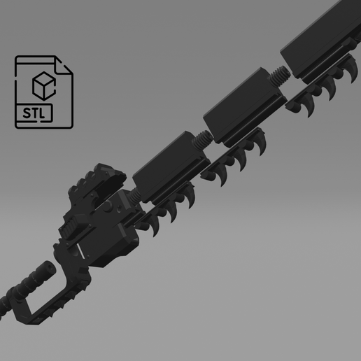 🔫 Cosplay Chainsword・ 3D File for 3D printing・Cults