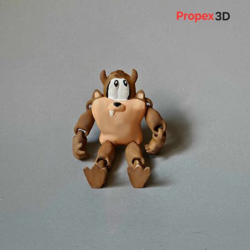 STL file cute taz articulated Flexi toy-print in place-mini taz-2file ...
