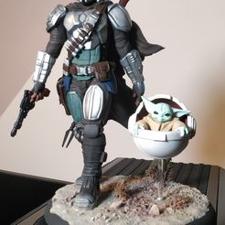 3D printer The Mandalorian - Star Wars Fanart - 30cm • made with Elegoo Saturn 8K・Cults