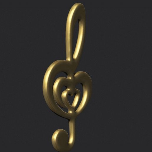 🎵 Treble clef・ STL File for 3D printing and CNC machining - Laser ...