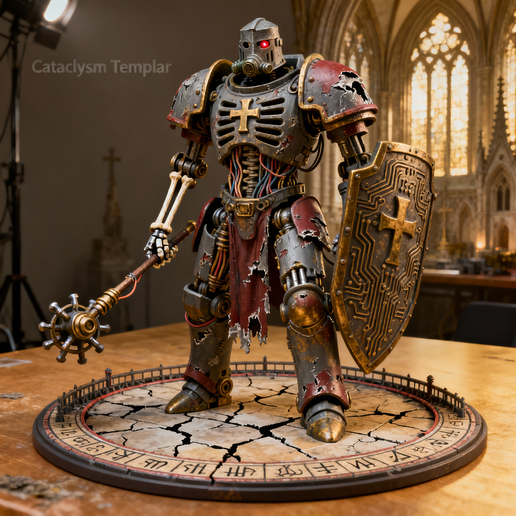 🎨 Cataclysm Templar 3D Print STL - Grimdark Mech Knight Figurine・ 3D ...