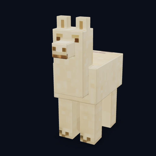 🦙 Accurate Minecraft Llama Figurine・ STL File for 3D printing・Cults