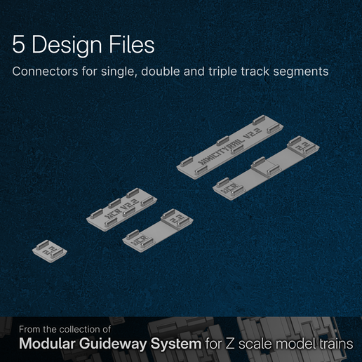 🛤️ Segment Connectors for Z-scale Model Railway・Free 3D File for 3D ...