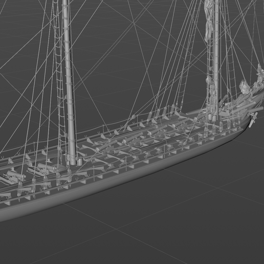 ⛵ Swedish archipelago frigate Udema Ingeborg sailboat 3D model material ...