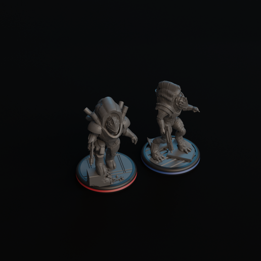 🎲 Krogan Bosses – Mercenary Warlord & Clan Champion | Sci-Fi Miniatures ...