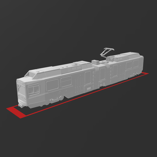 🚆 MBTA Green Line Breda Type 8 LRV 1:100 Scale 3D Print Ready Model ...
