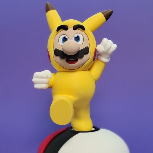 🐉 It’s a ME!! Pikachu!! Multi Part・ STL File for ・Cults