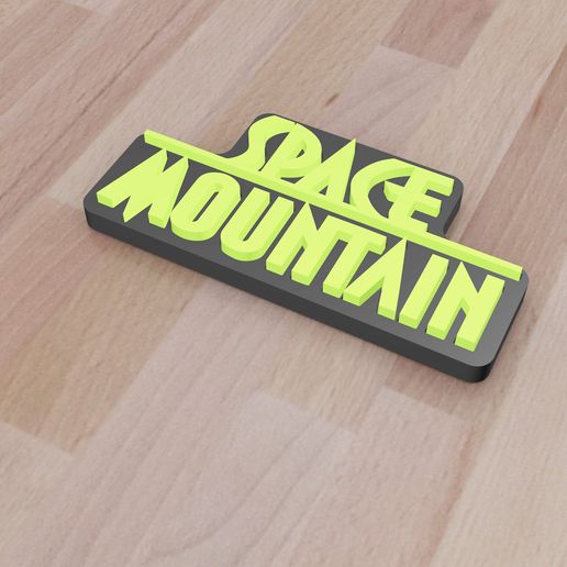 🛰 Space Mountain - Logo・Free STL File for ・Cults