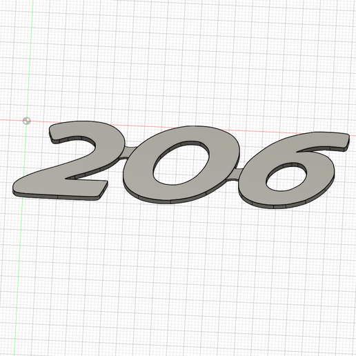 Free STL file 206 emblem badge 📛 ・Design to download and 3D print・Cults
