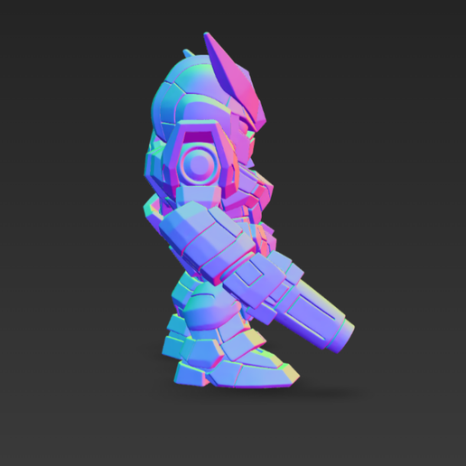 🪖 Tank Destroyer Mecha Villain (STL) - Chibi Heavy Assault Robot - 3D ...