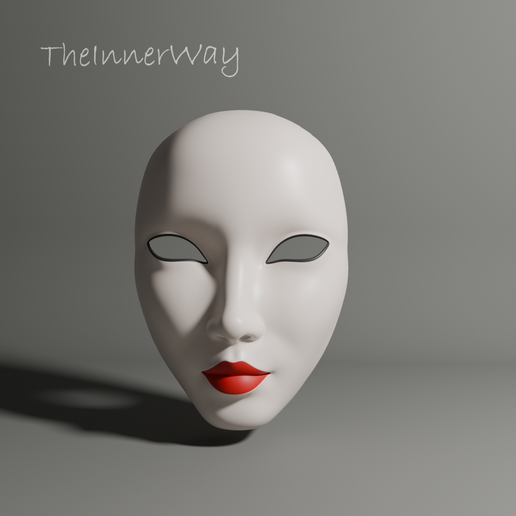 🎭 Geisha Mask・ STL File for 3D printing・Cults