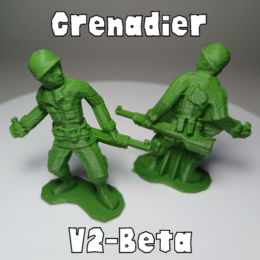 🪖 Army Men - Grenadier - EASY FDM PRINT・Free OBJ File for 3D printing・Cults
