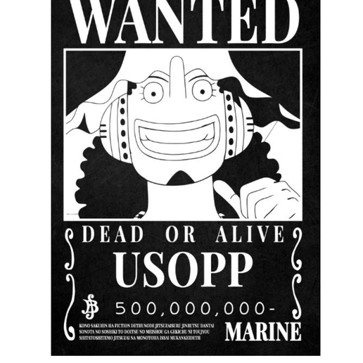 🏴‍☠️ WANTED ONE PIECE usopp hueforge・ STL File for 3D printing・Cults