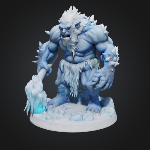 🌨️ snow troll boss miniature game rpg・ STL File for 3D printing・Cults