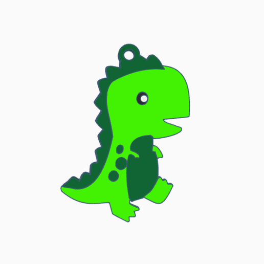 arquivo STL Dino Punk Llavero 🦖 ・design para impressora 3D para ...