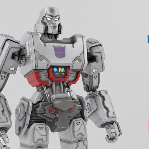 🤖 Megatron Classic Lowpoly RIgged・ OBJ File for 3D printing・Cults