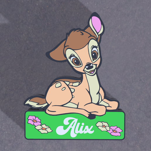 📦 BAMBI LUMINOUS BOX first name ALIX・ STL File for 3D printing・Cults