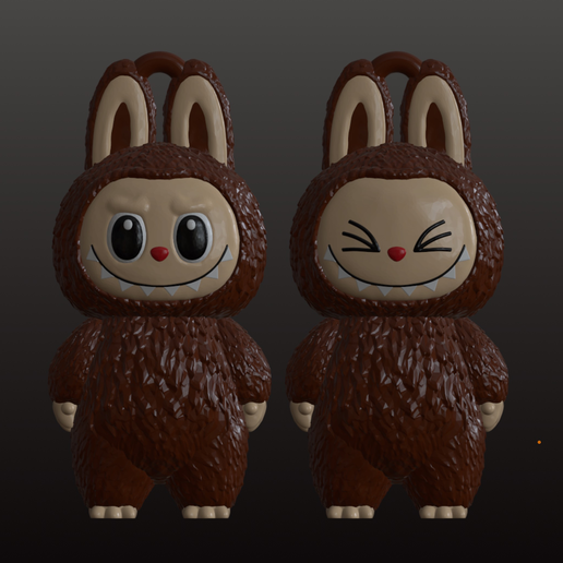 🗝️ Labubu Keychain Figure Set - Sitting and Standing・ STL File for 3D ...