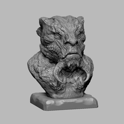 STL file Lucifer demon beast, Lucifer bust, Perfect Gamer Gift, Sci-Fi ...